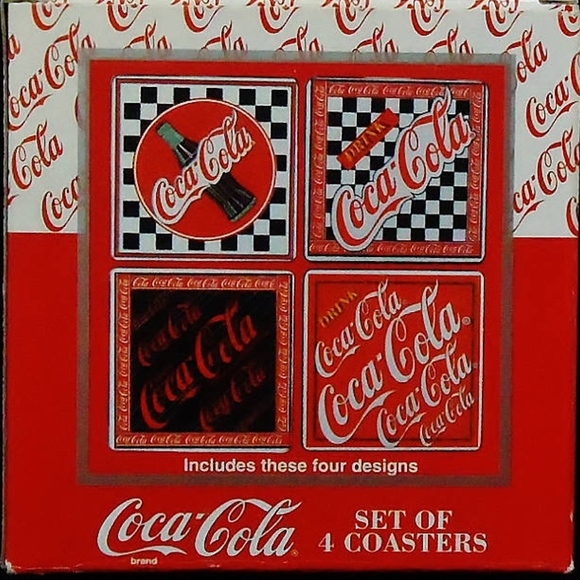 Coca Cola | Dining | Vintage 95s Themed Coca Cola Coaster Set Nib ...